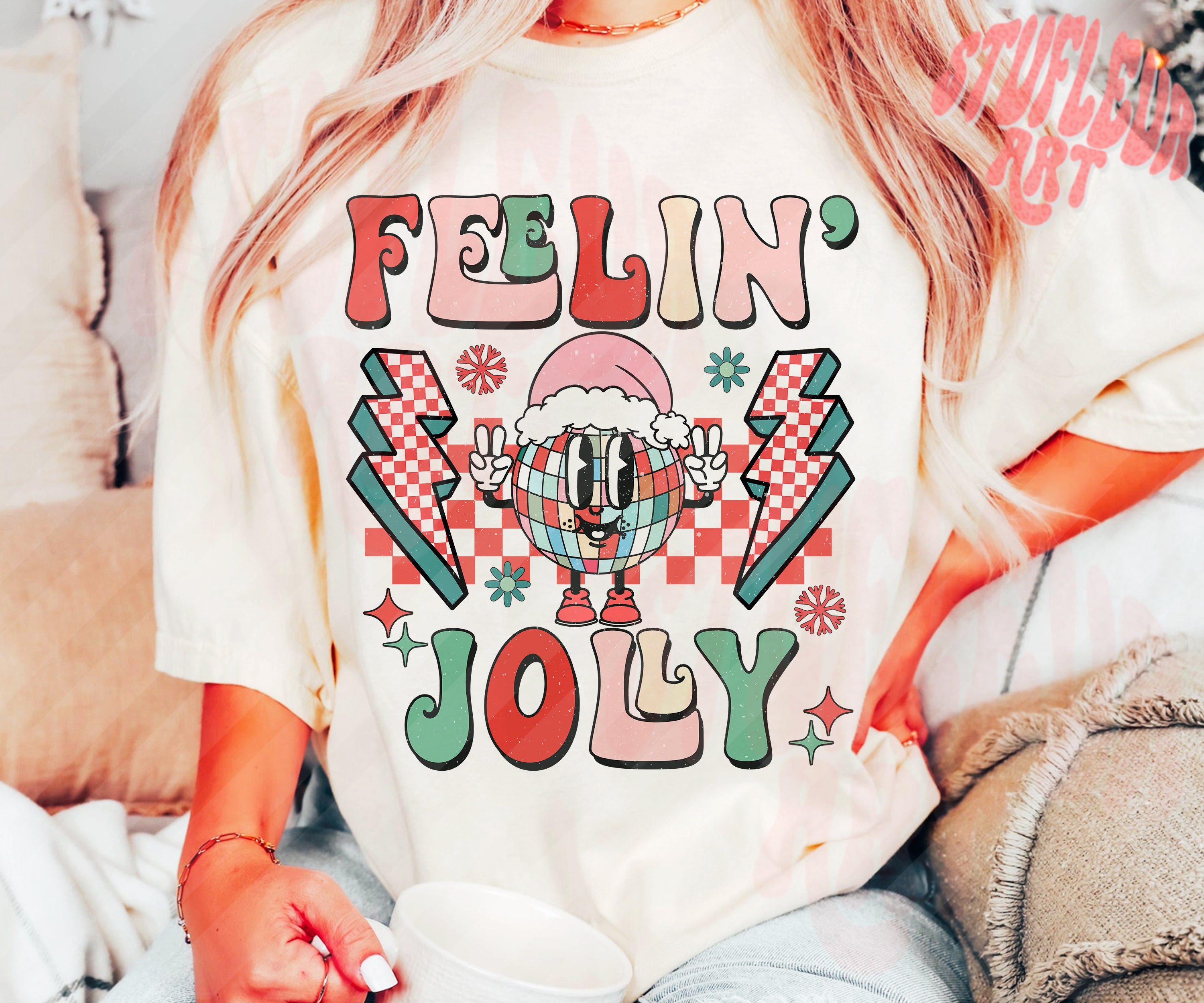 Feelin Jolly Png Christmas Png Funny Christmas Png Retro - Etsy