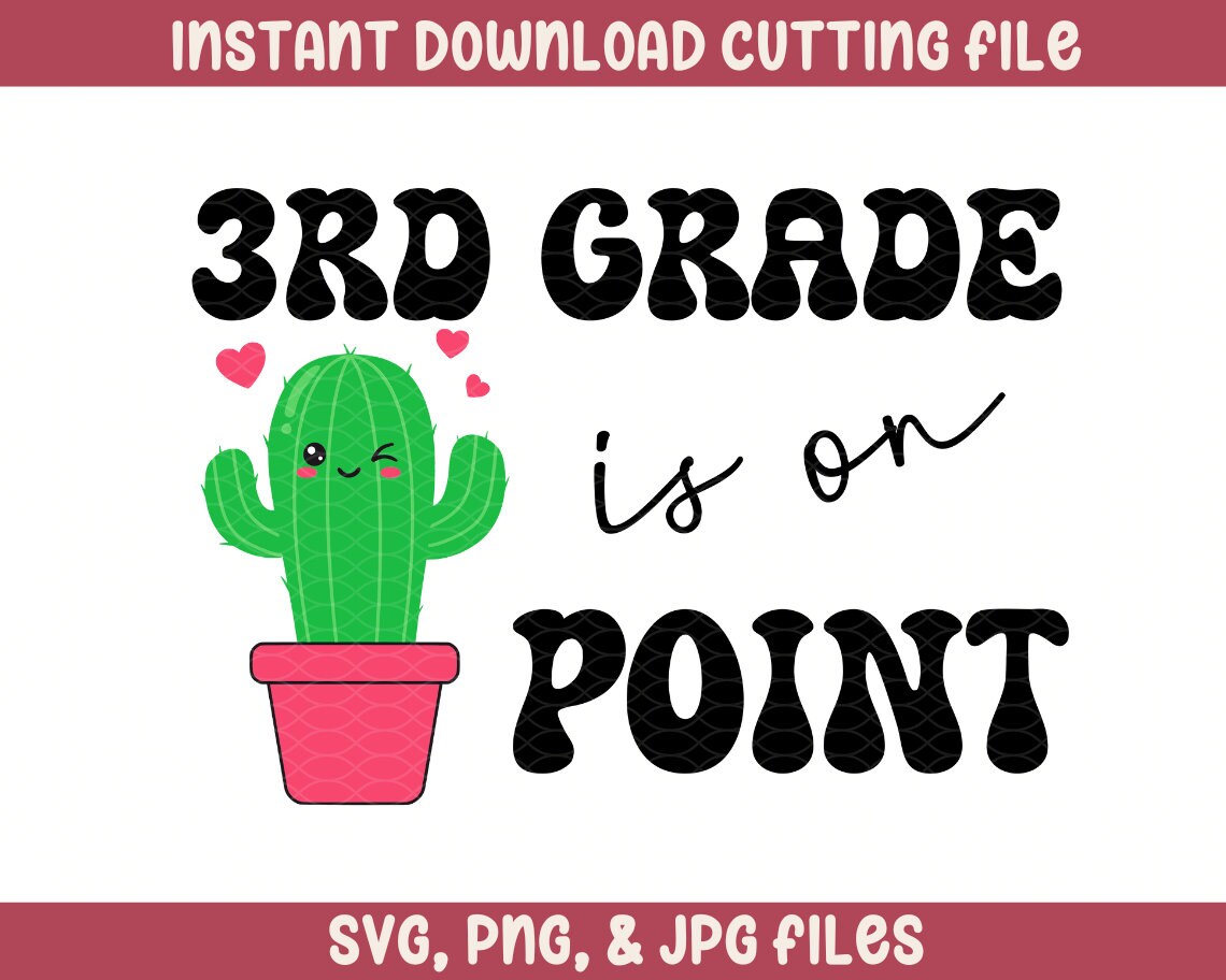 3rd Grade on Point SVG Third Grade Svg Back to School Svg - Etsy