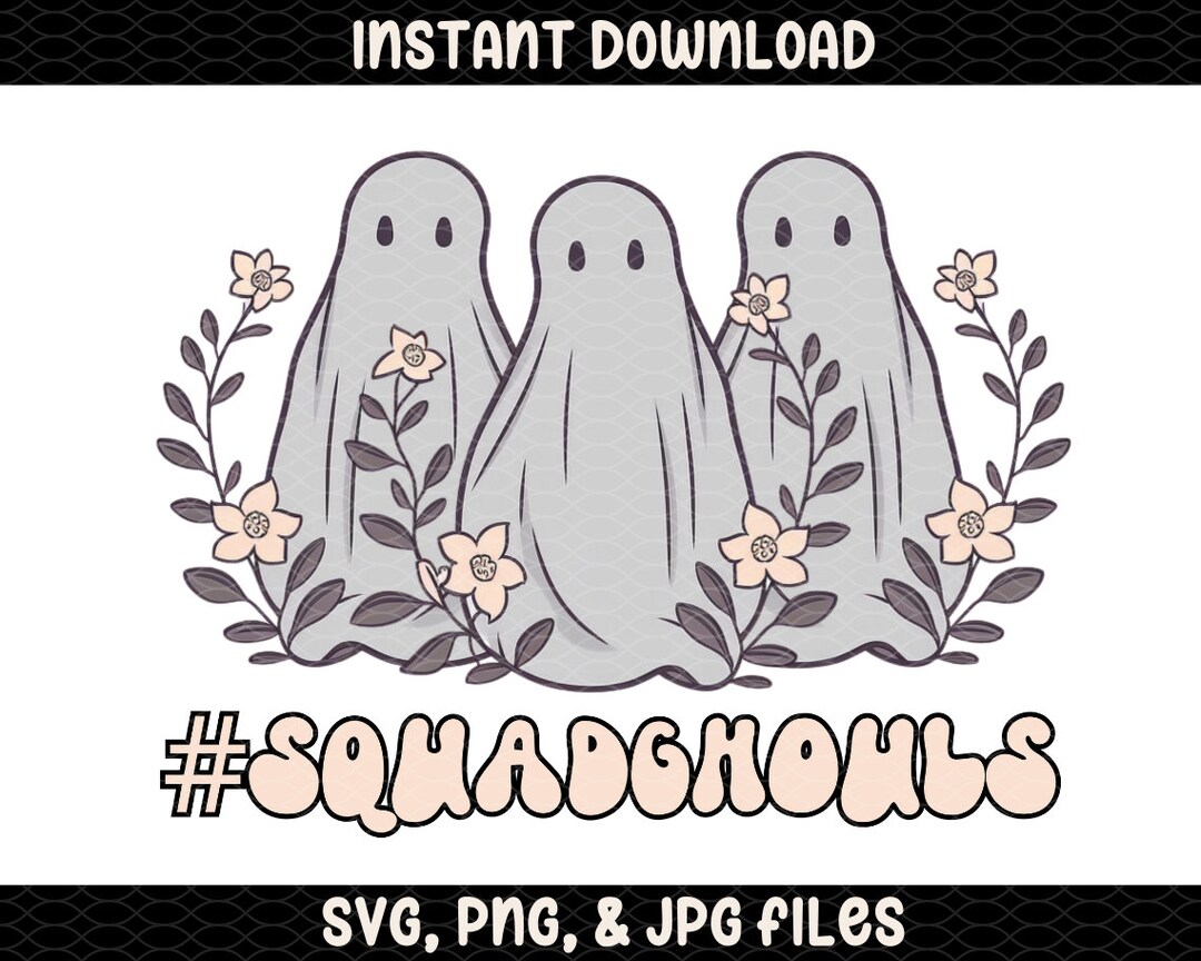 Squad Ghouls Svg, Retro Ghost Png, Let's Go Ghouls Png, SVG Cut Files ...