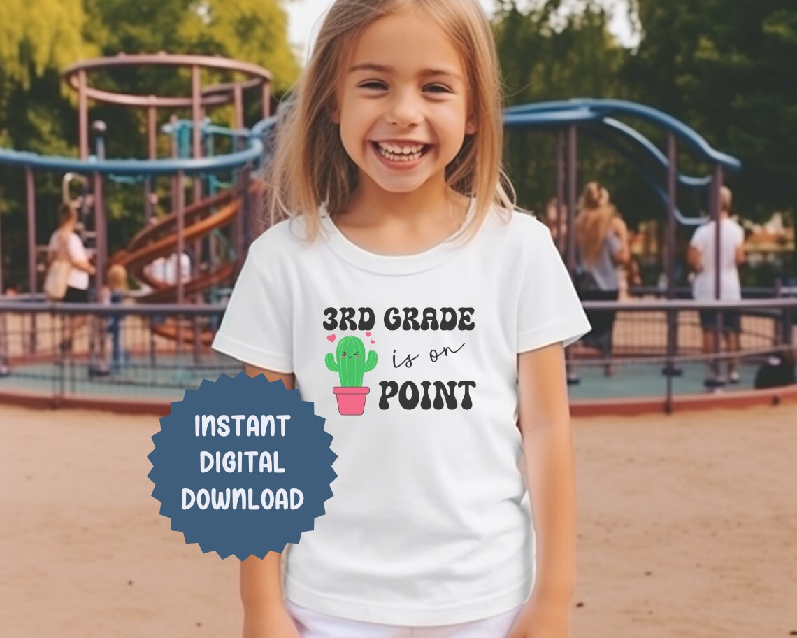 3rd Grade on Point SVG Third Grade Svg Back to School Svg - Etsy