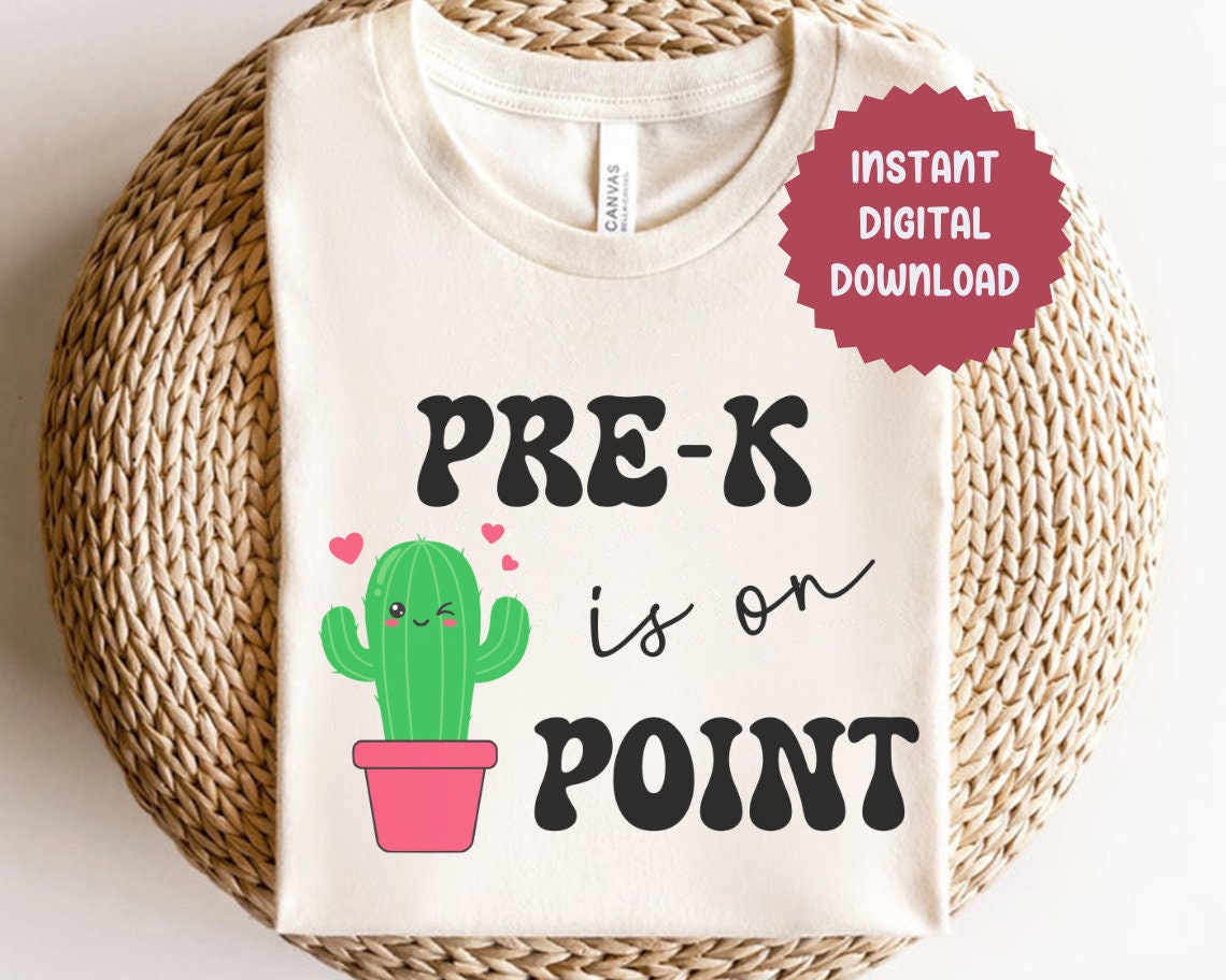 Pre-k on Point Svg Cute Cactus Svg Pre-k Teacher Staff - Etsy