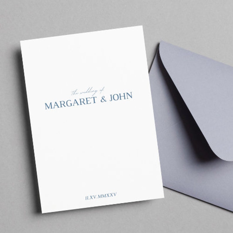 The Hamilton - Wedding Invitation Canva Template - Etsy UK