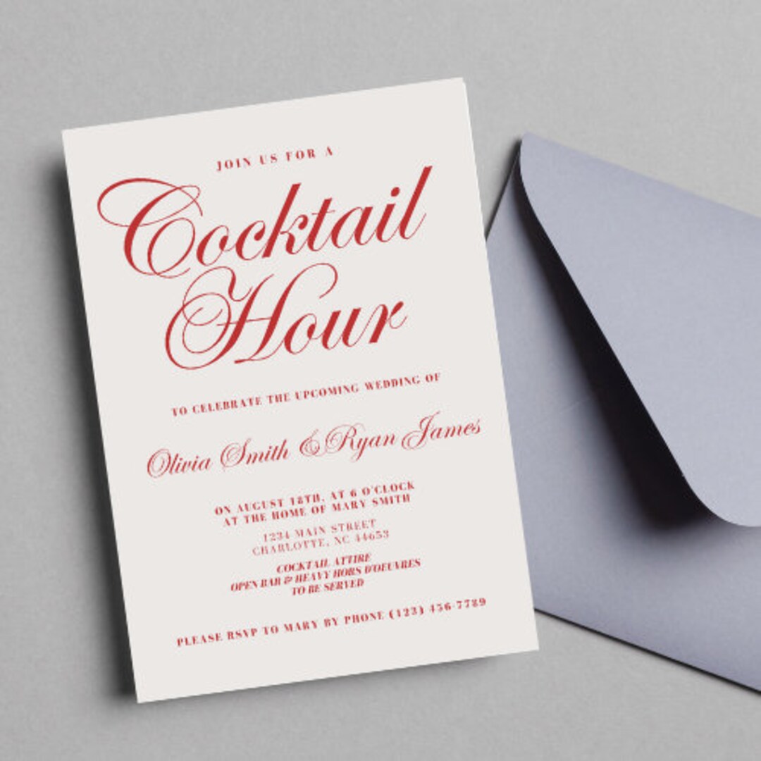 The Hannah - Invitation Canva Template - Etsy