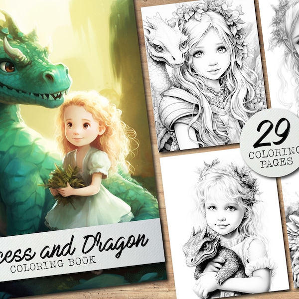 Princess and Dragon - Etsy