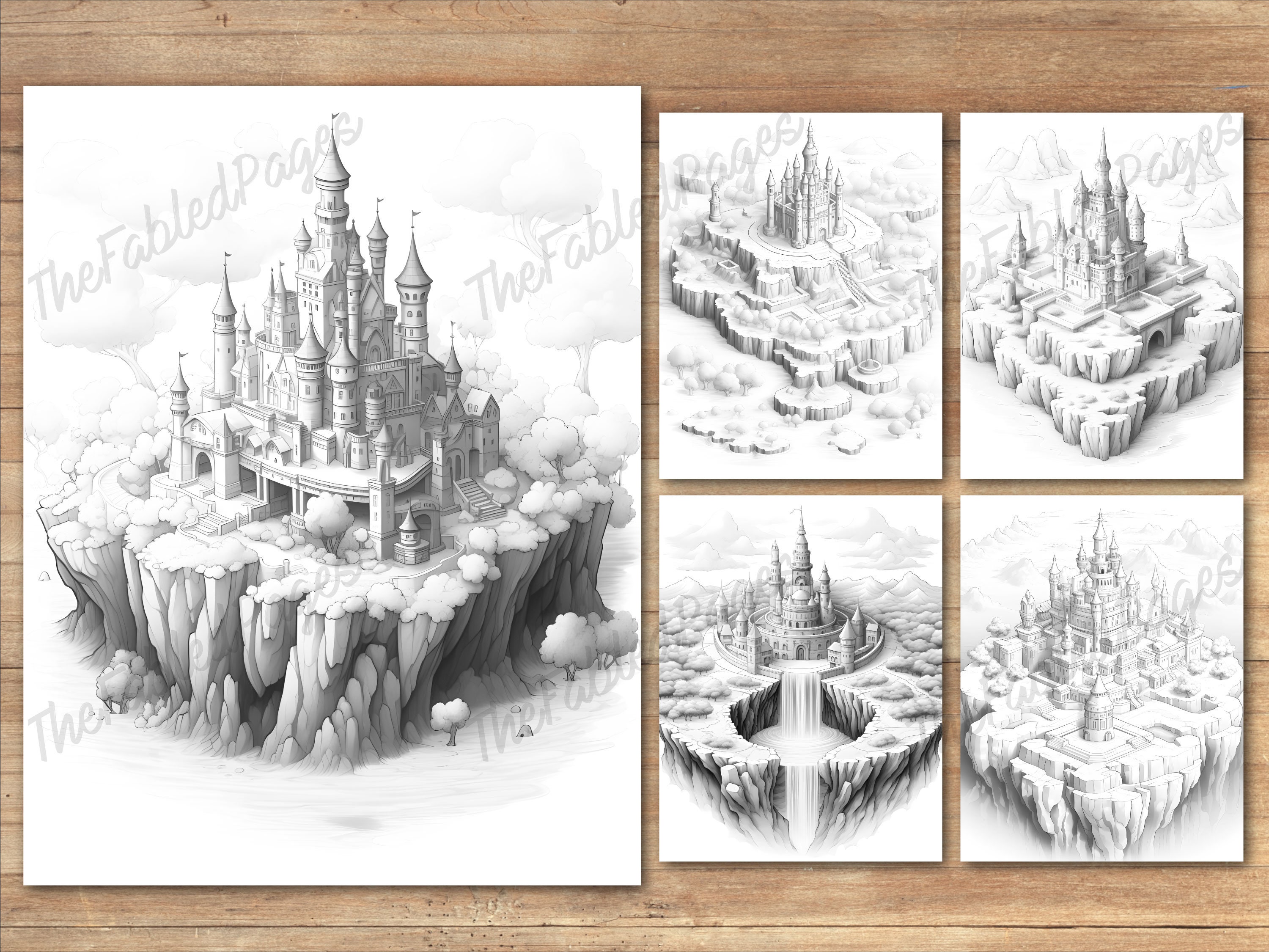 60 Fantasy Land Map Coloring Book Collection | Castle Maps Coloring ...