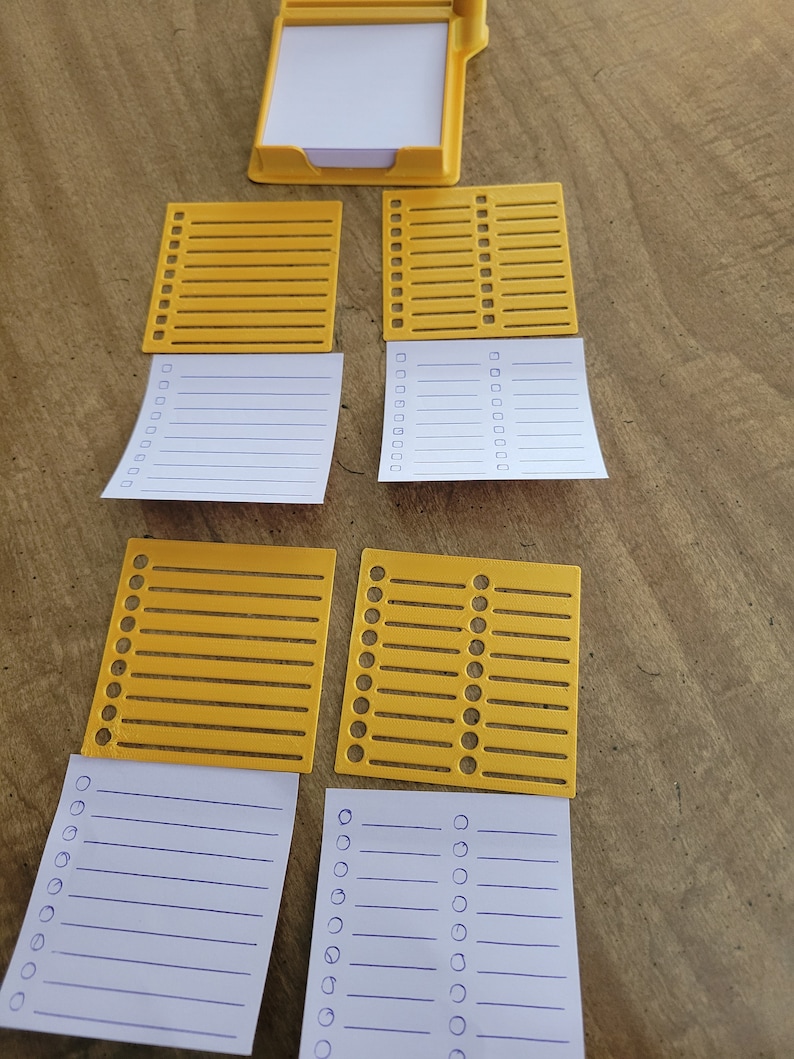 Sticky Note Holder and Templates - Etsy