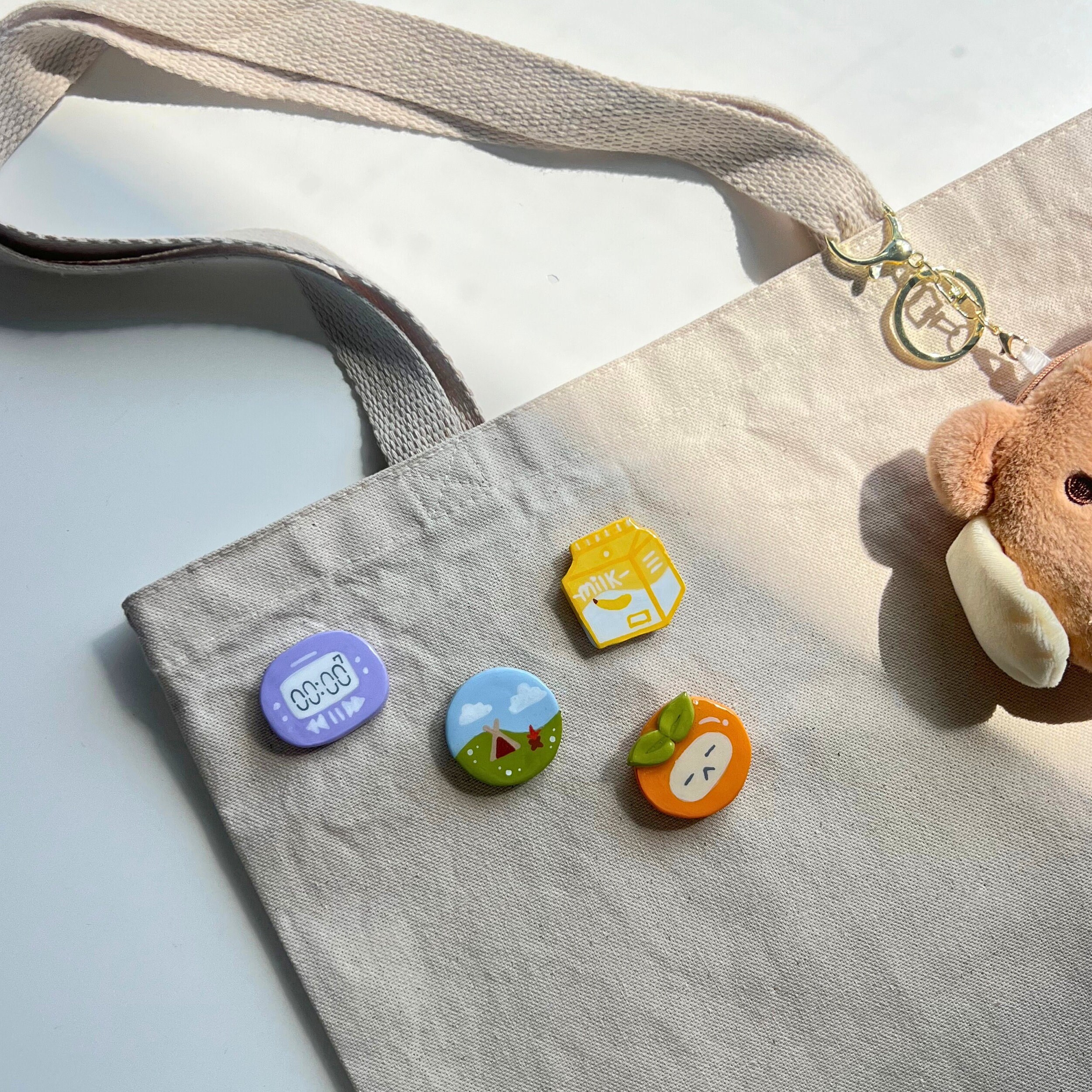 Banana Milk Clay Pin | Polymer Clay Pin | Handmade Clay Pin - Etsy