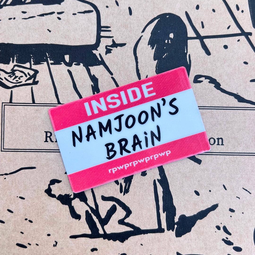 Inside Namjoon's Brain Name Tag Sticker RM Sticker Right Place Wrong ...
