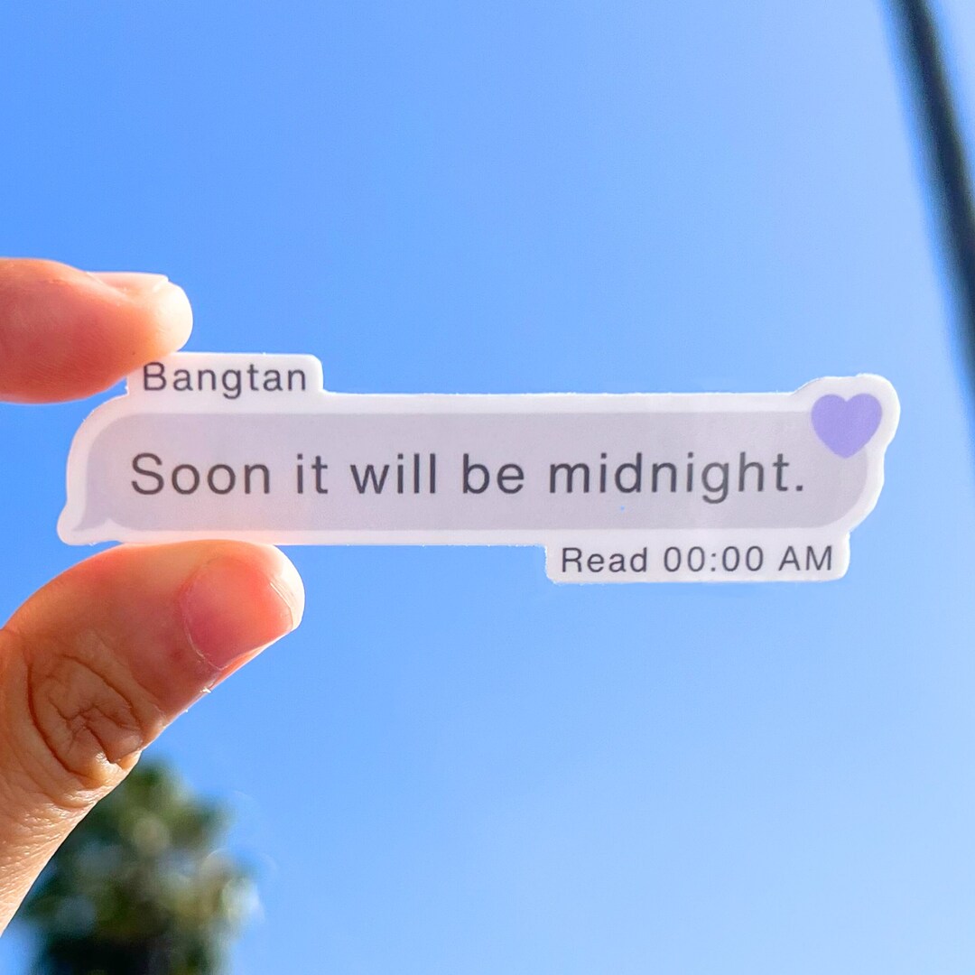 Bangtan Zero O'clock Text Message Sticker Zero O'clock Sticker BTS Sticker Bangtan Boys BTS Art ...