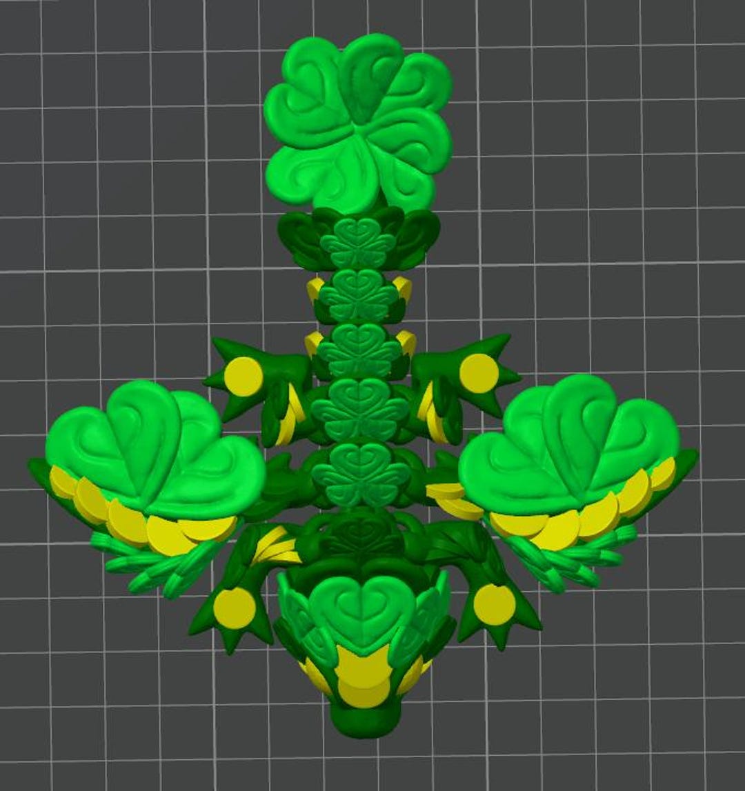 Tiny Clover Dragon, Articulated Tiny Clover Dragon, 3D Printed Tiny Clover Dragon - Etsy