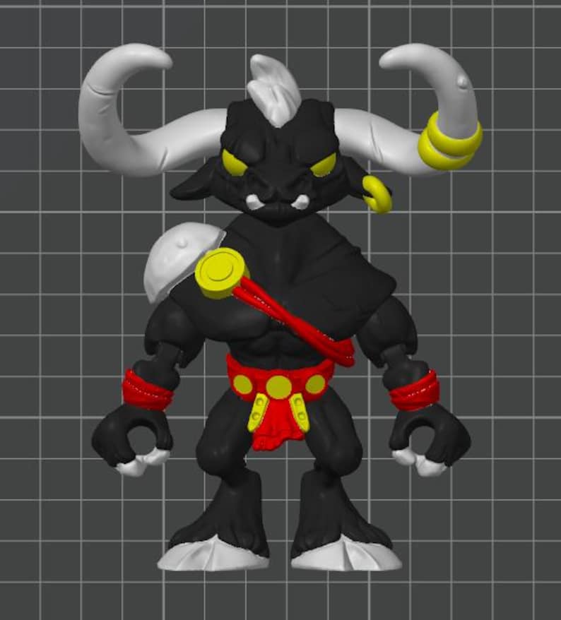 Minotaur, Articulated Minotaur, 3D Printed Minotaur, Twisty Minotaur - Etsy