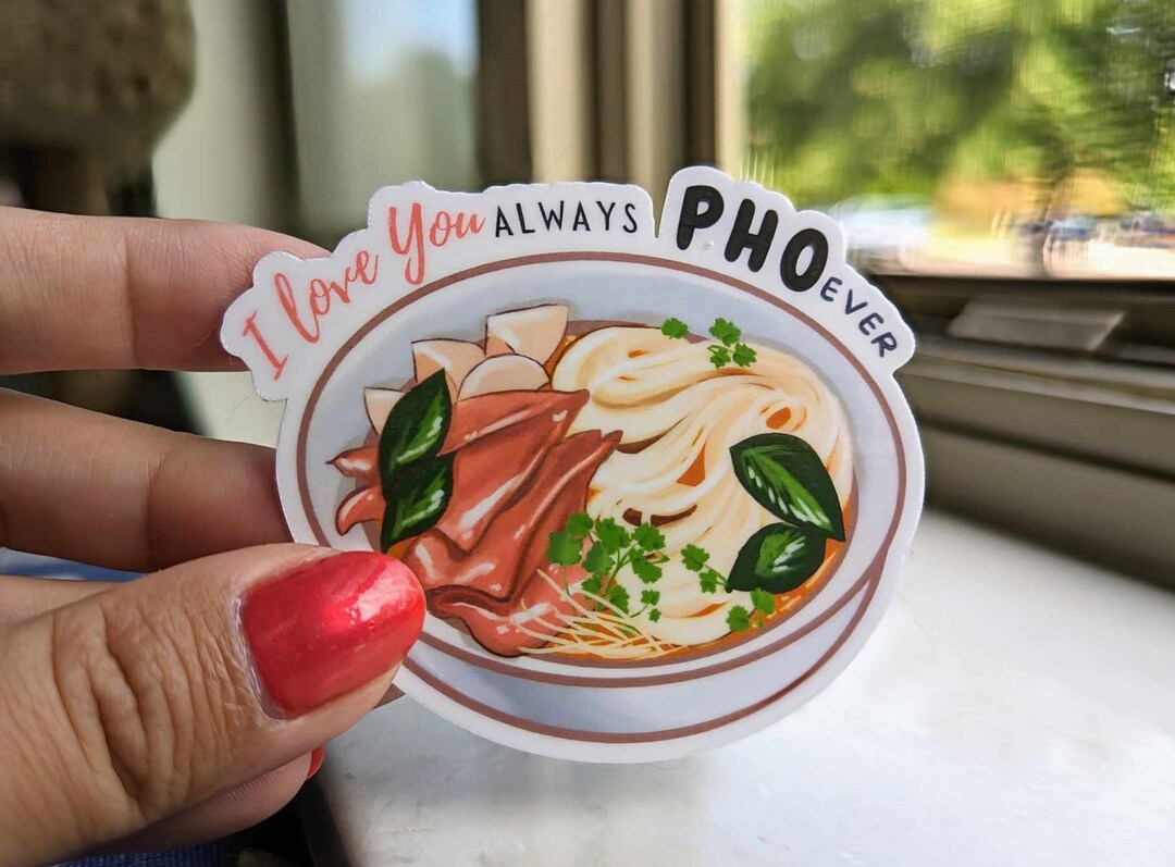 Pho Sticker, Khao Poon Sticker, Sticker for Laptop, Waterproof Sticker ...