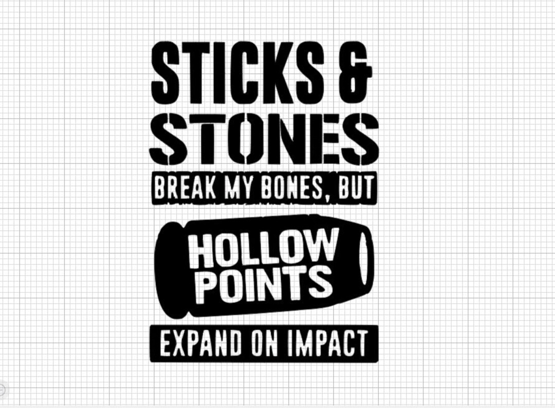 Sticks and Stones Car Decal, Car Window Glass Decal SVG, SVG Files, 2nd ...
