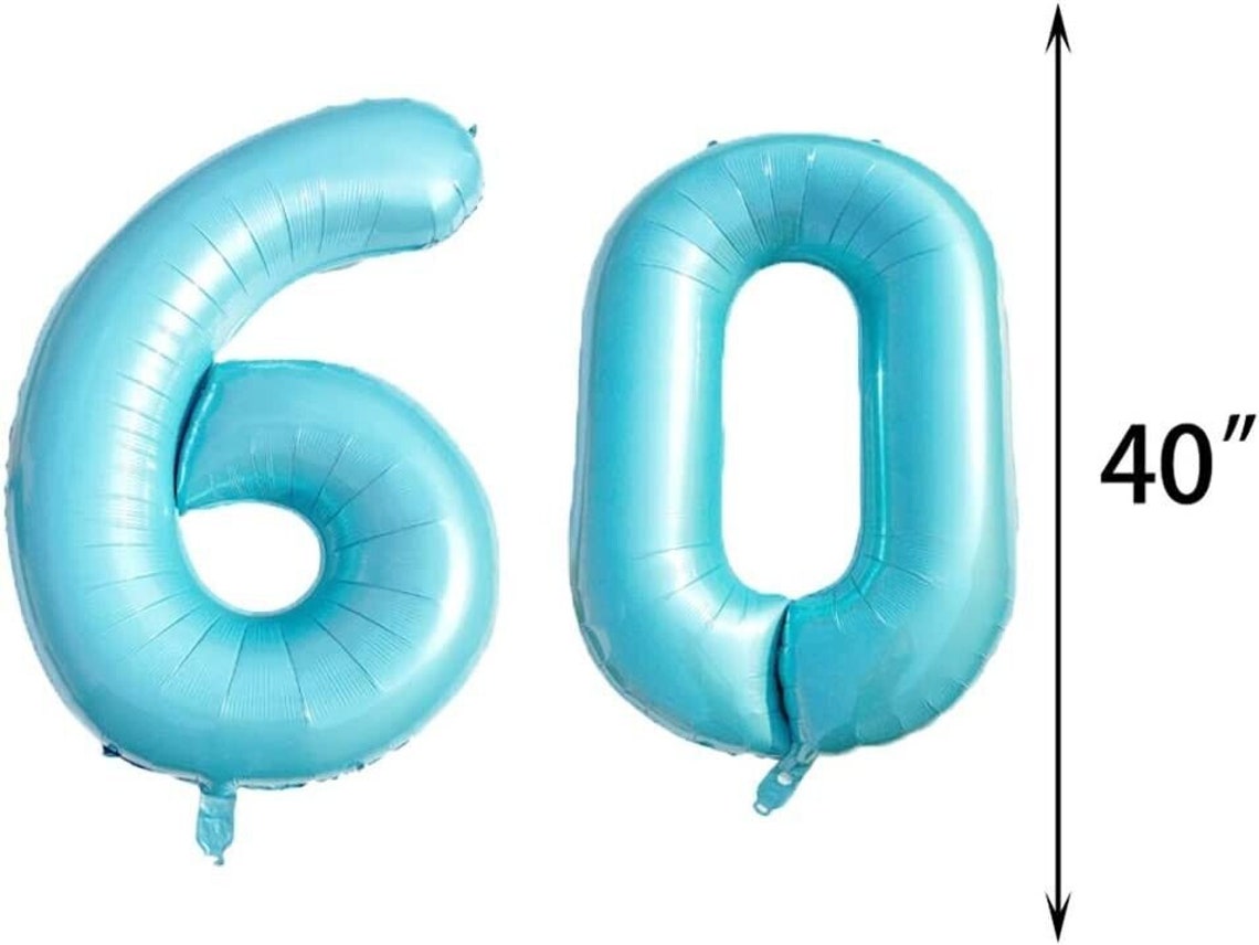 60th Birthday Party Balloons 32 PC Pack Set Kit Balloon Banner Foil ...