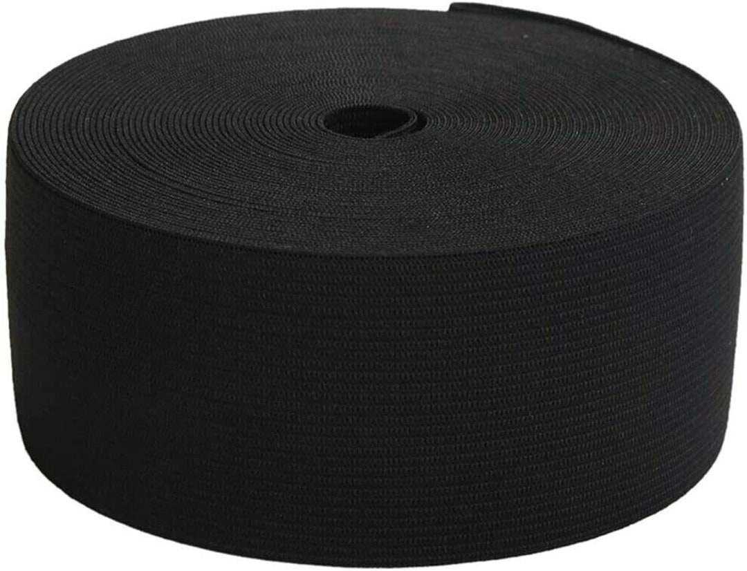 50mm 2 Inch Wide Flat Elastic Tape Waist Band Sewing Dressmaking Black ...