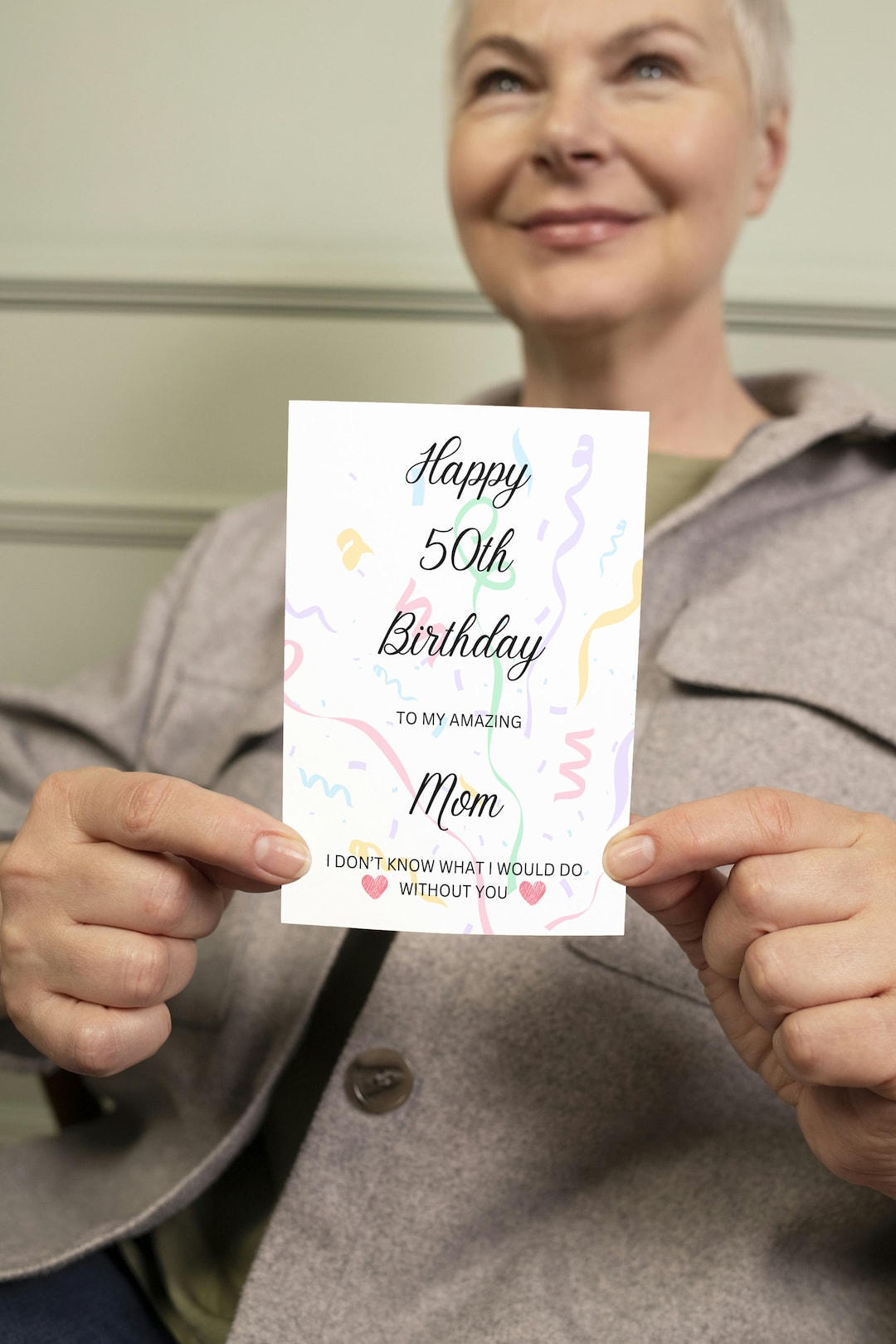 50th Birthday Card for Mom, 50th Birthday Mother, Happy Birthday Mom ...