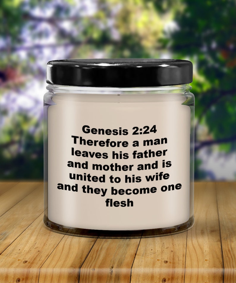 Bible Verse Genesis 2 24 NIV Bible Verse Candle Wedding - Etsy