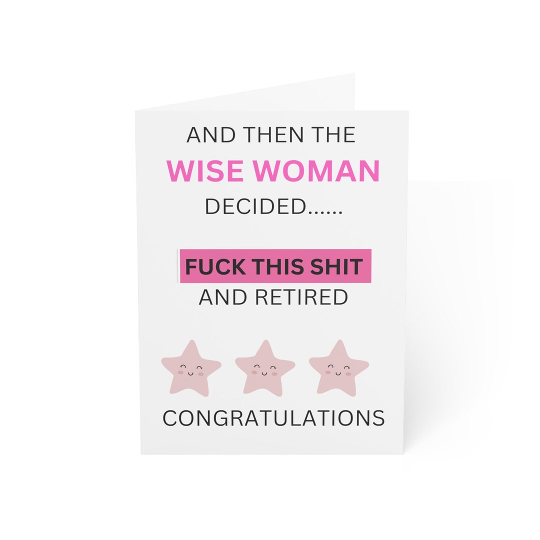 Retirement Card for Women, the Wise Woman Retired Congratulations Card ...