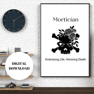 Mortician Embracing Life Honoring Death Wall Art Mortician - Etsy