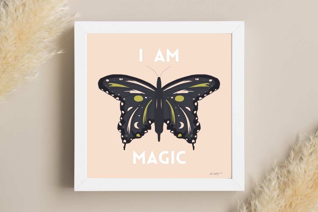 Positive Affirmation Butterfly Wall Art, Printable Art, DIGITAL Print ...
