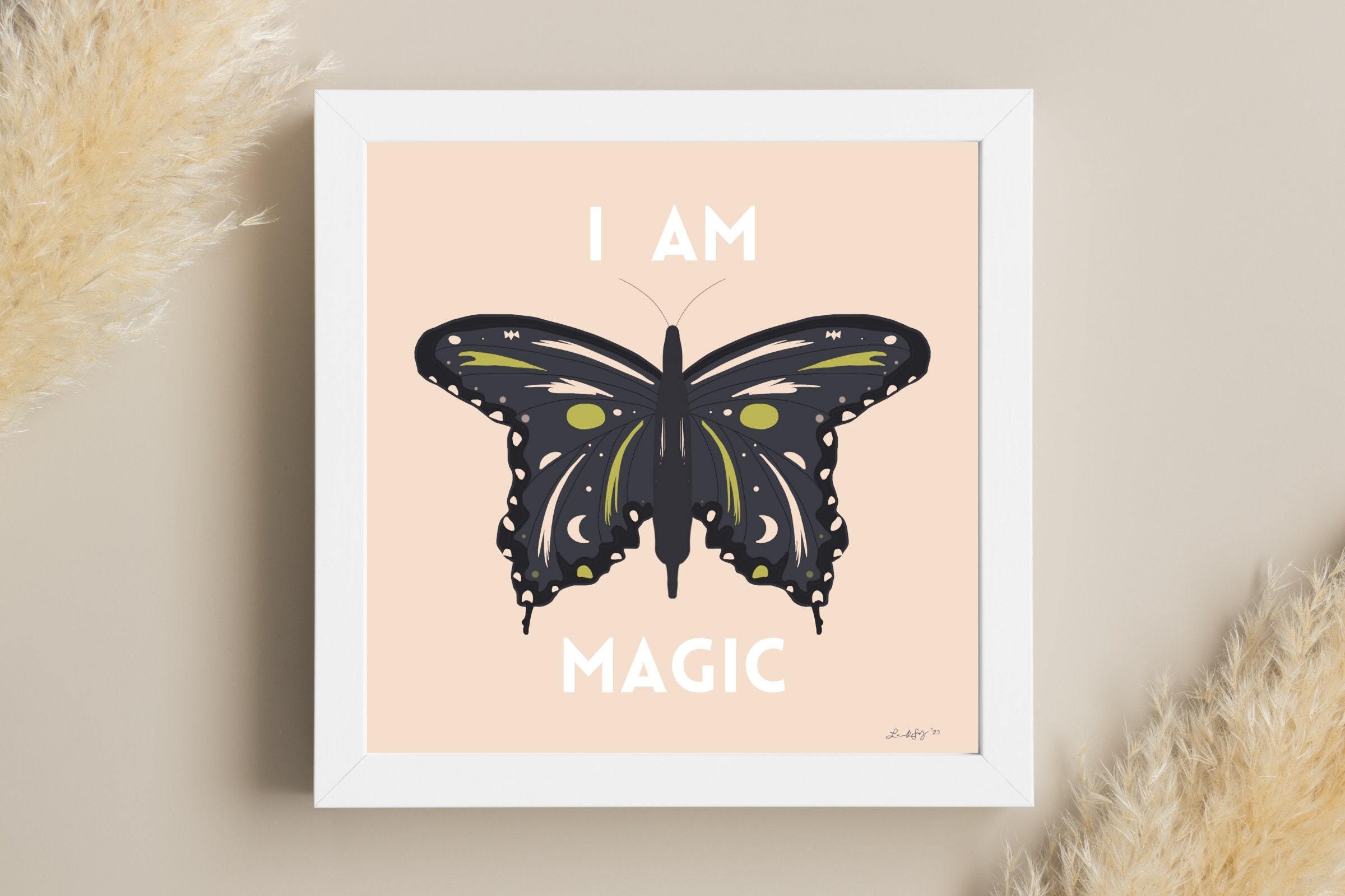 Positive Affirmation Butterfly Wall Art, Printable Art, DIGITAL Print ...
