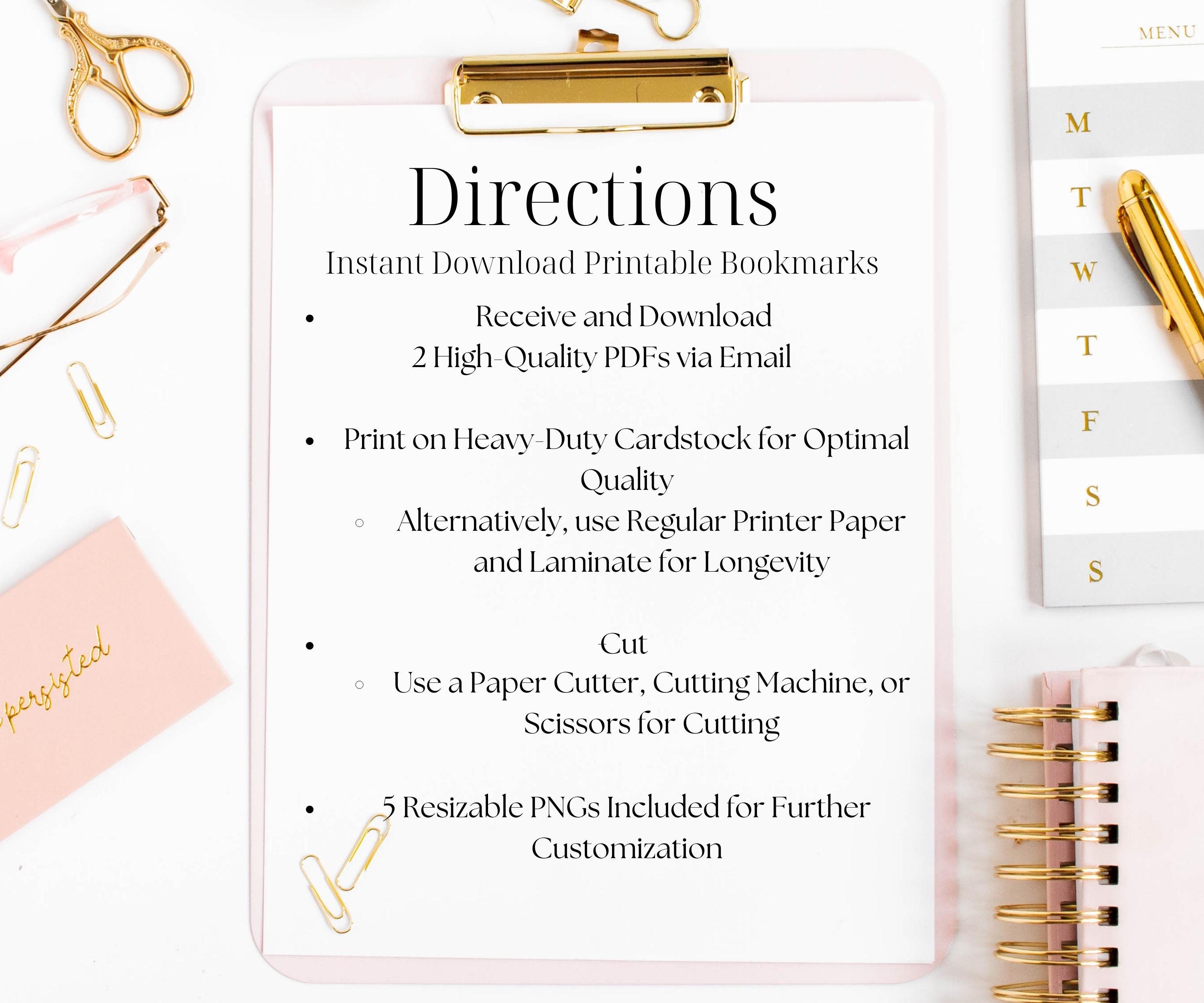 Printable Bookmark Bundle Set of 5 Timeless Bookmarks - Etsy