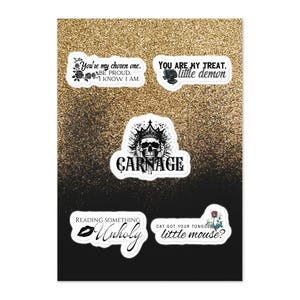 Dark Romance Sticker Sheet Pack, the Lords Stickers, Zade Sticker ...