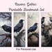 Printable Raven Bookmark Set, Printable Bookmarks, Adventure Books ...