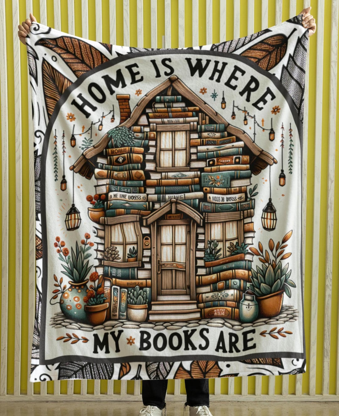 Book Blanket, Home of Books Blanket, Soft Cozy Throw Blankets, Gift for ...