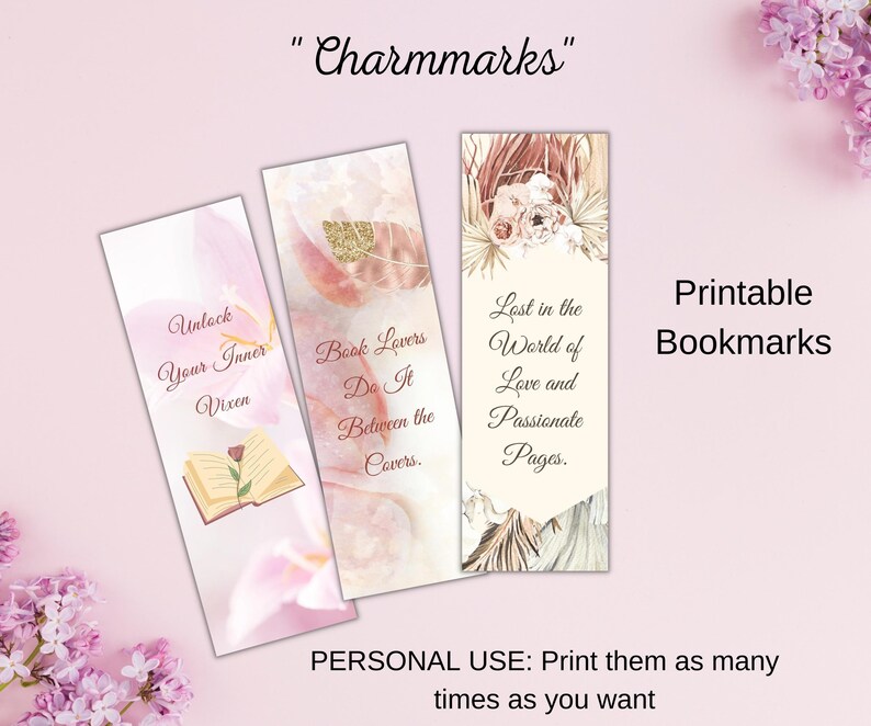 Printable Bookmarks Set of 5 Neutral Colors Classy Charming - Etsy