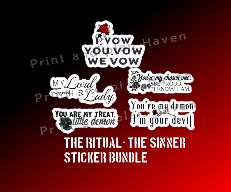 The Ritual Sticker Set, Shantel Tessier Book Quotes, Dark Romance ...