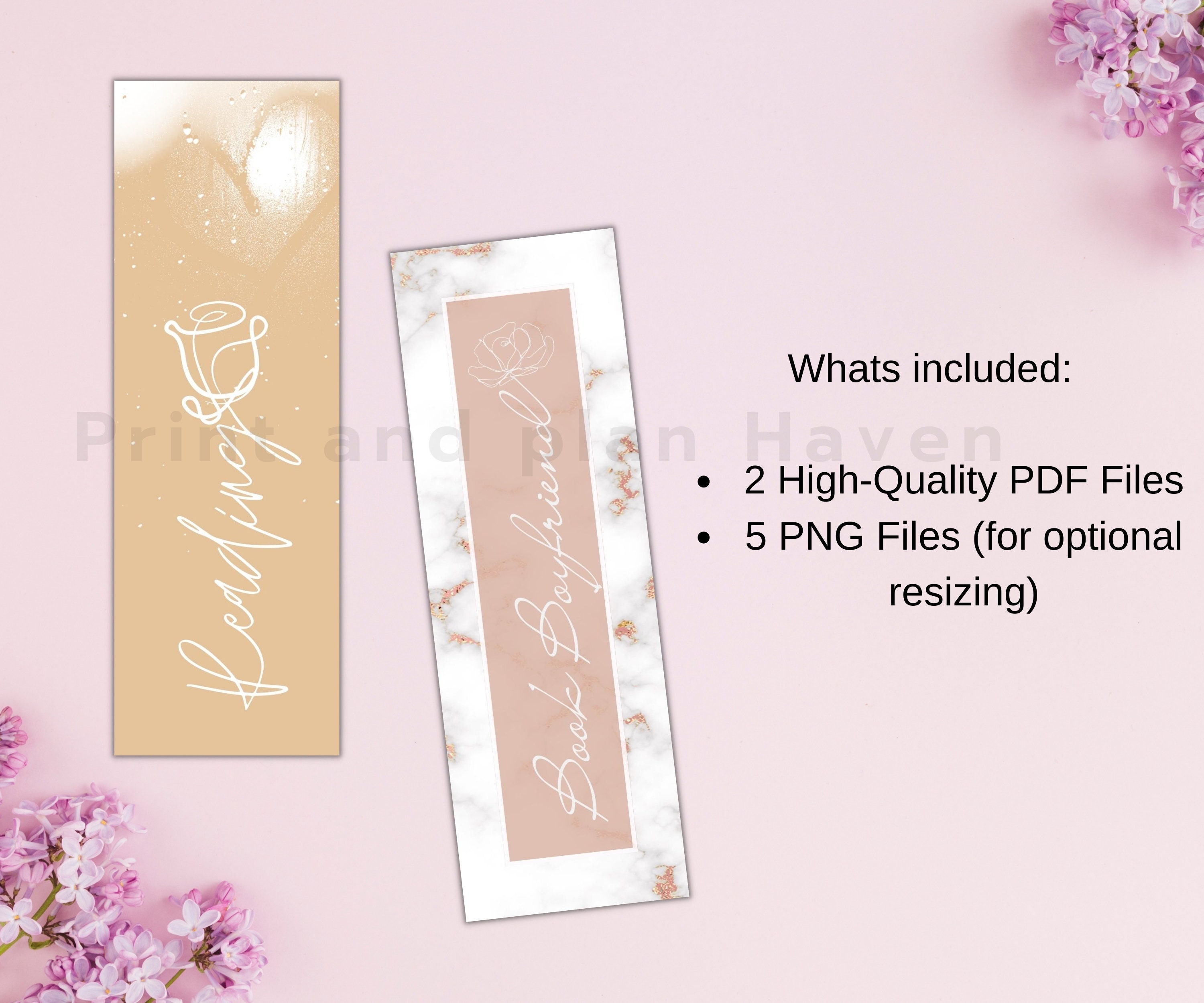 Printable Bookmarks Set of 5 Neutral Colors, Classy Charming, Instant ...