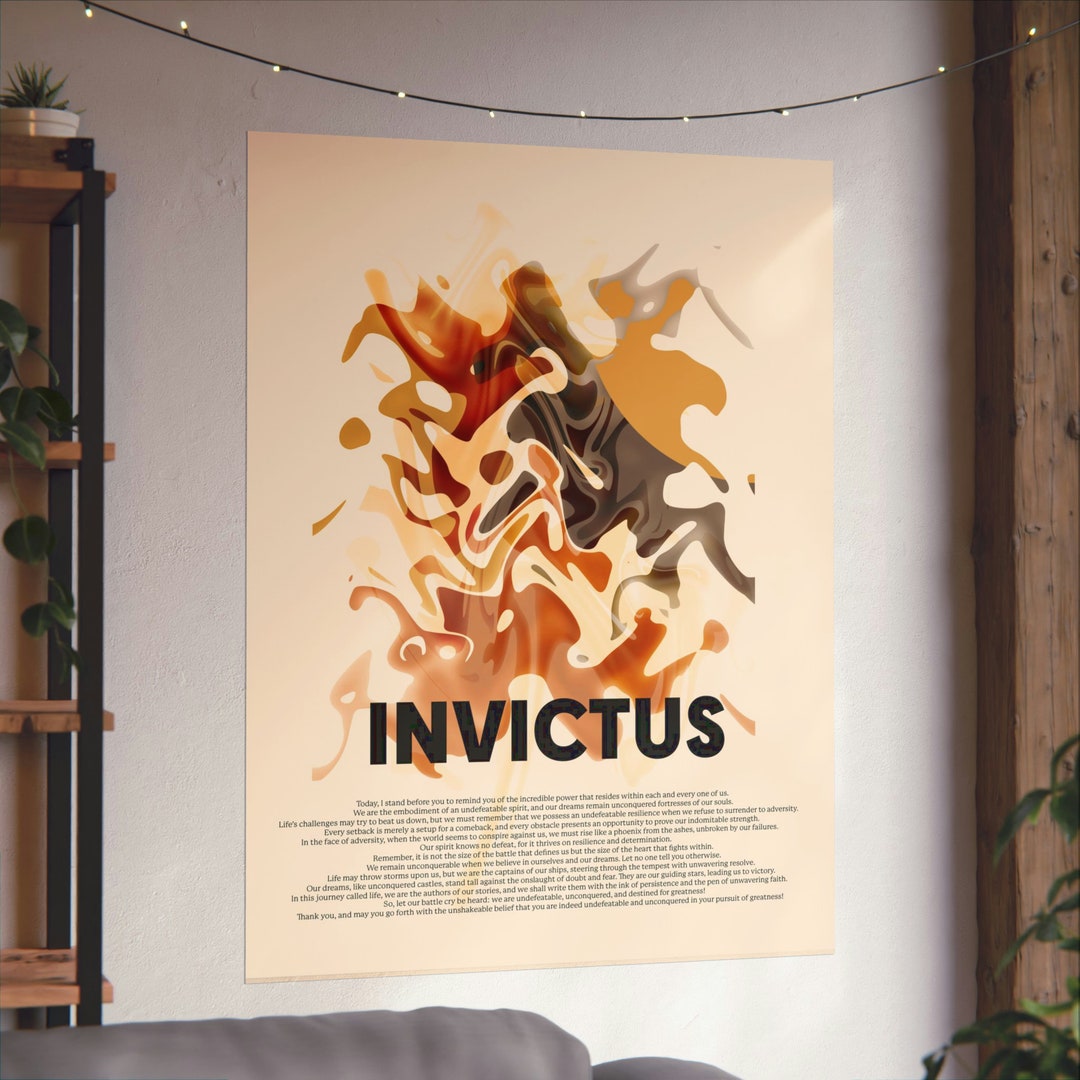 INVICTUS Poster, Home Decor, Modern, Minimal, Abstract Art, Wall Poster ...