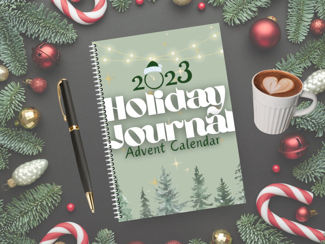 Christmas Advent Calendar Journal Printable, Holiday Journal With ...