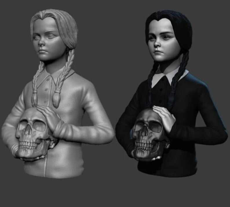 Wednesday Addams Addams Family Figure 3d Printer Model Stl Files - Etsy