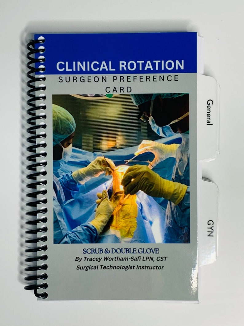 Surgeon Preference Card for Surgical Procedures - Etsy