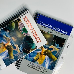Surgical Tech Guide Book & Surgeon Preference Card Notebook Combo Set ...