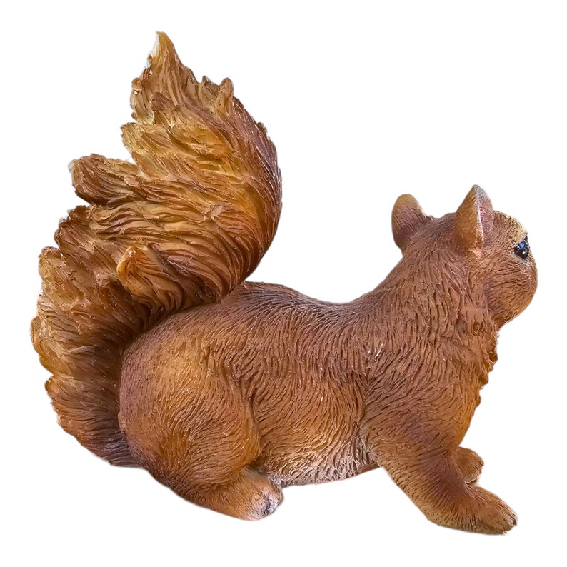 Squirrel Polyresin Hand Painted Poly Resin Realistic Garden Decor ...
