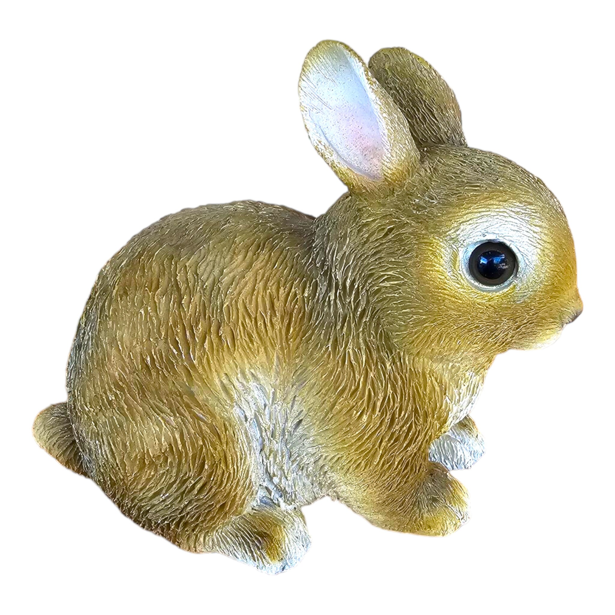 Bunny Rabbit Polyresin Hand Painted Poly Resin Realistic Garden Decor ...