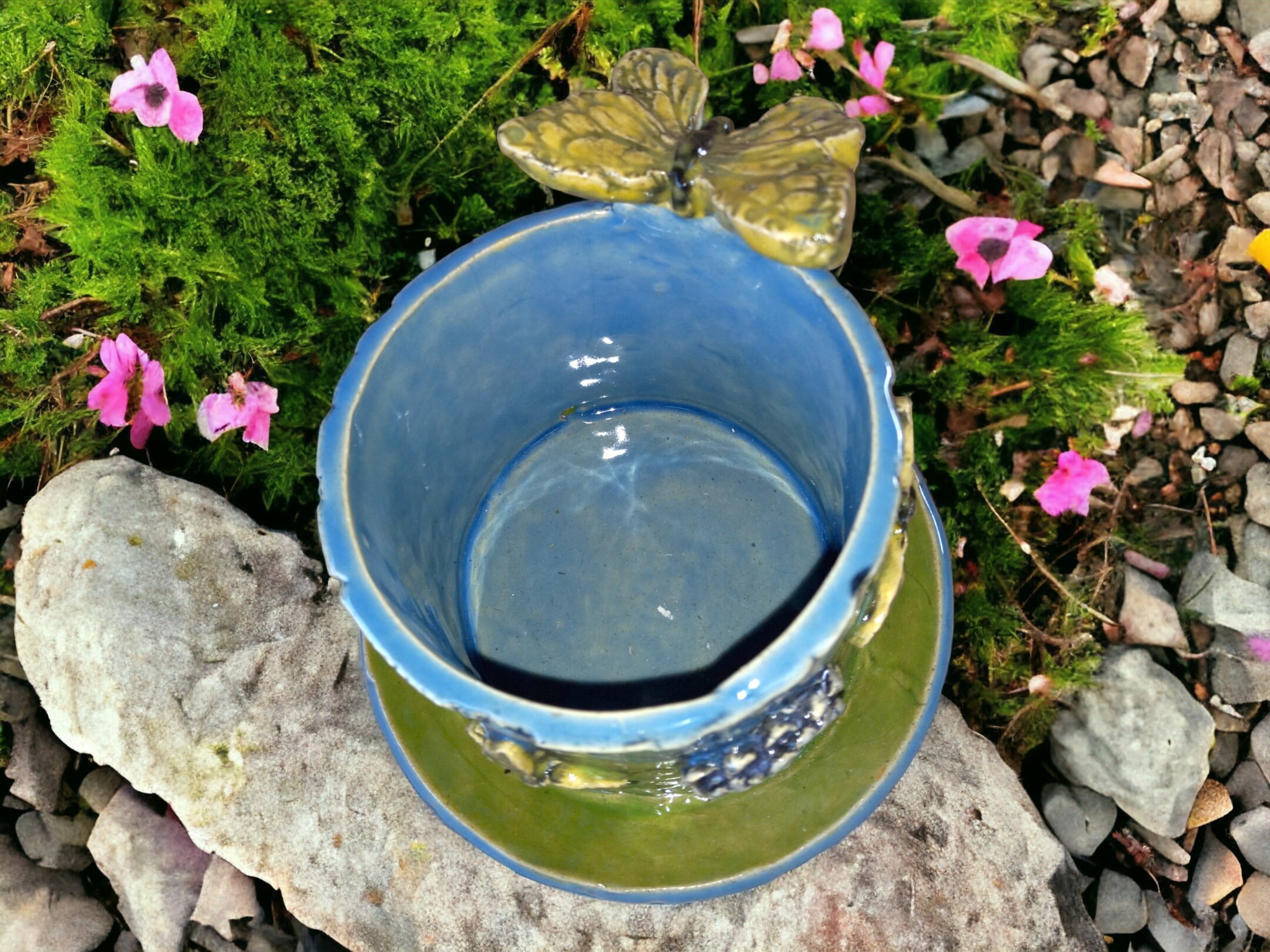 Planter Flowerpot Flower Pot Handmade Stoneware Pottery Ceramic Unique ...