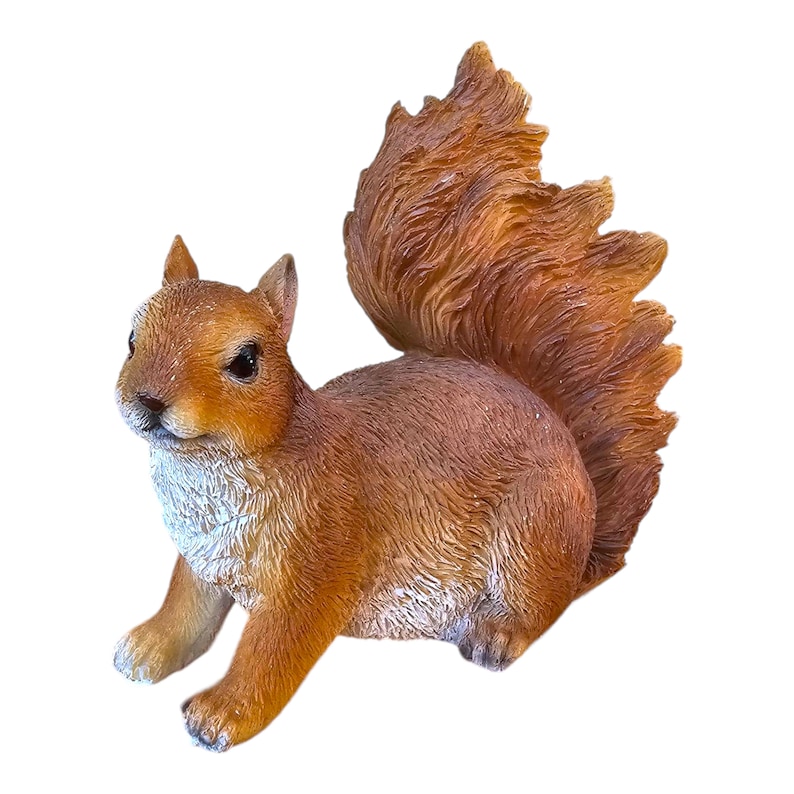 Squirrel Polyresin Hand Painted Poly Resin Realistic Garden - Etsy