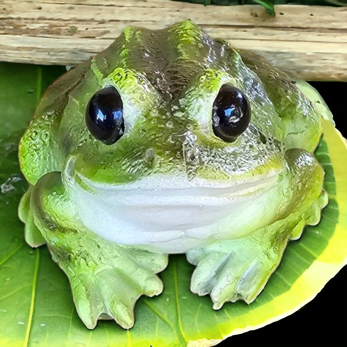Frog Polyresin Hand Painted Poly Resin Realistic Garden Decor Statue ...