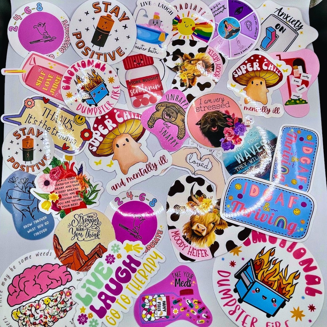 Random Assortment Of Stickers Bundles | 5, 10, 15, 21 | Mental Health