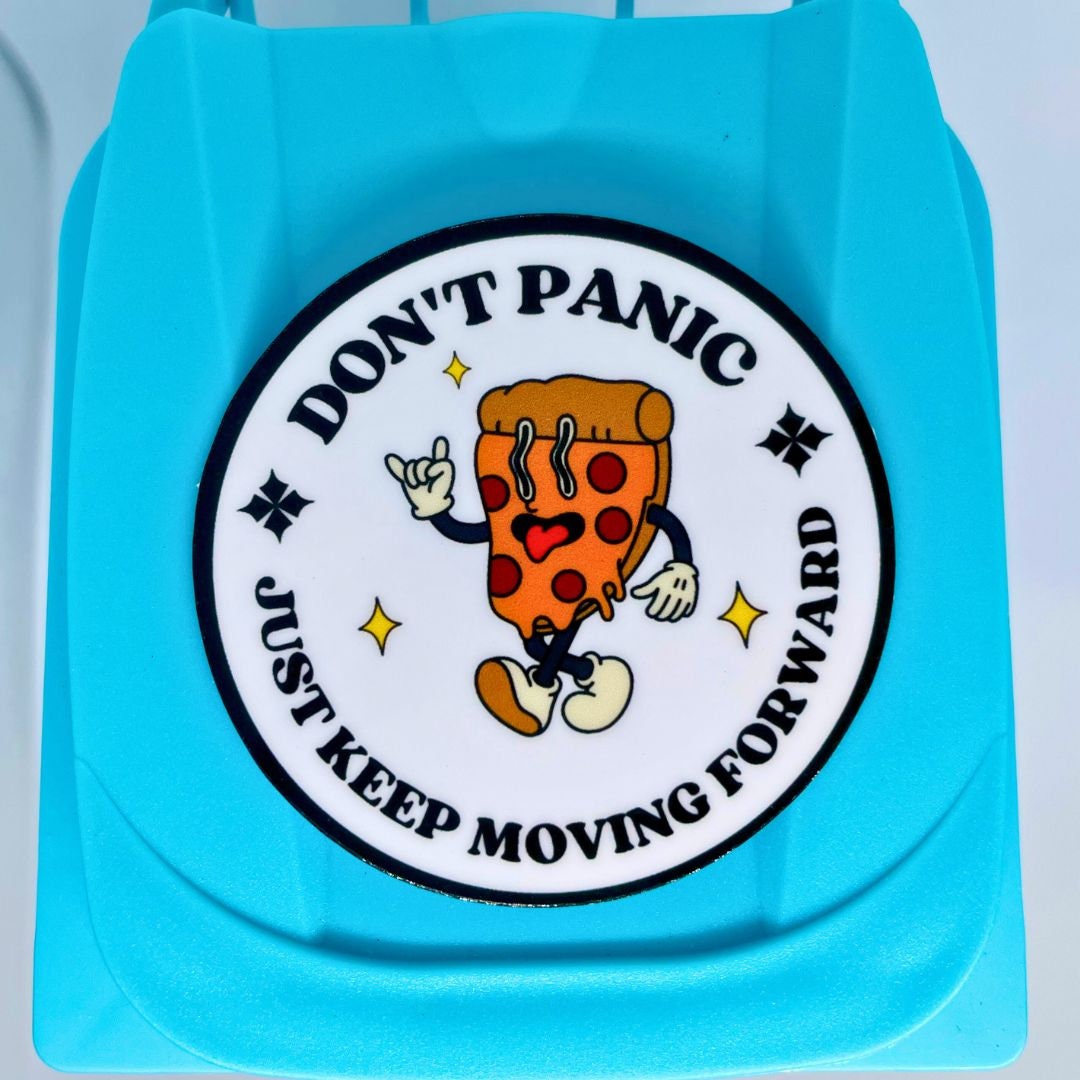 Don't Panic Funny Sticker Pizza Sticker Mental Health Sticker Anxiety ...