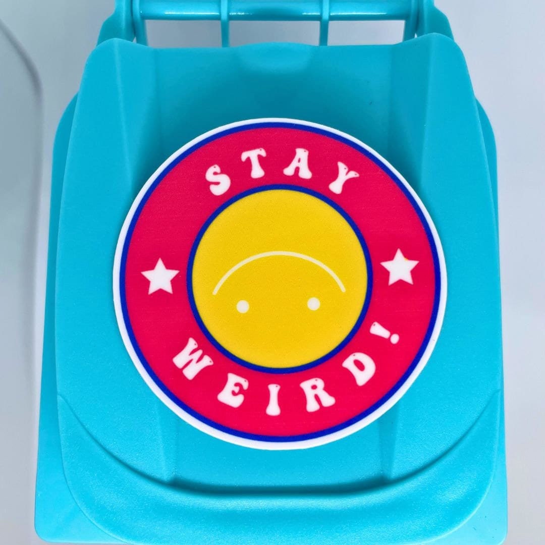 Stay Weird Smiley Face Sticker Funny Sticker - Etsy