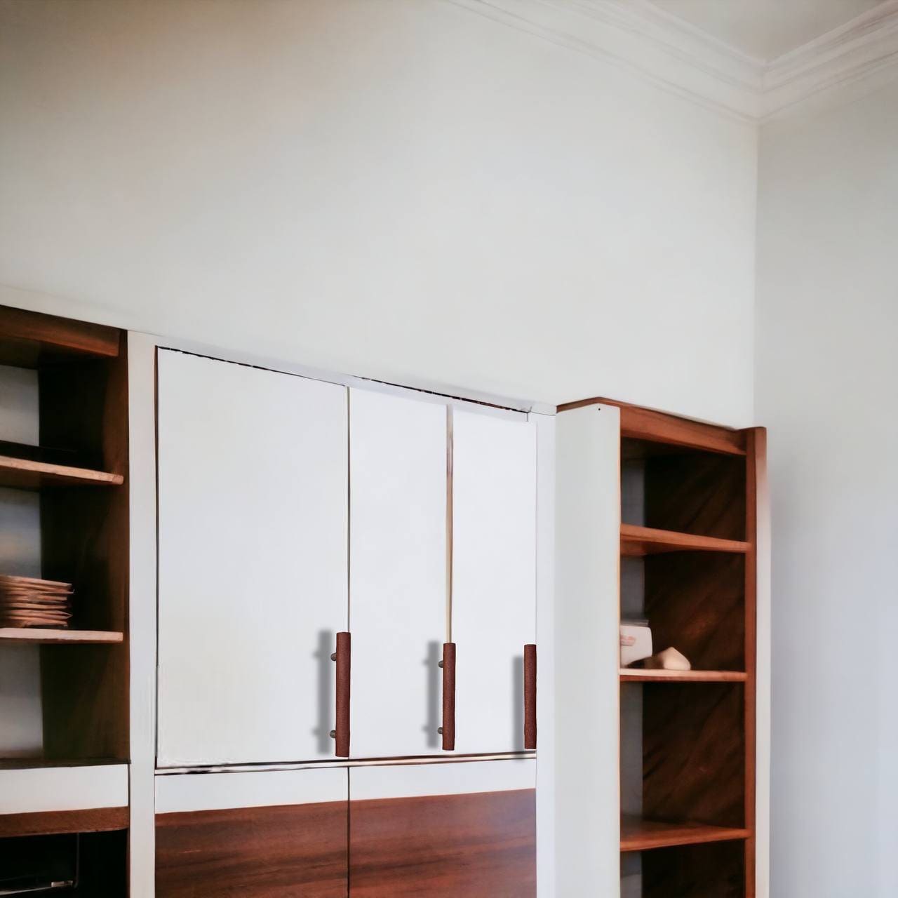 Handcrafted Minimalist Leather Cabinet Pulls for Kitchen, Cabinet ...