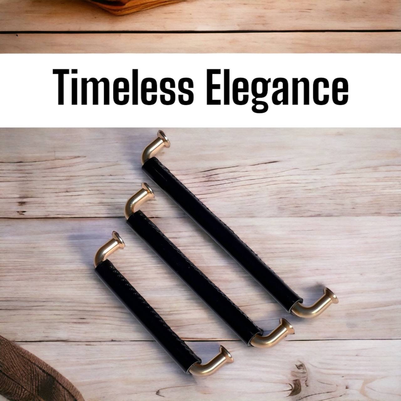 Hand-stitched Leather Drawer Pulls, Gold Cabinet Hardware, Leather Cabinet Pulls, Leather ...