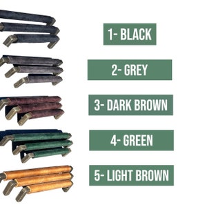 Hand-stitched Crazy Horse Leather Drawer Pulls: Antique Brass Hardware ...