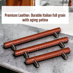 Handcrafted Minimalist Leather Cabinet Pulls for Kitchen, Cabinet ...