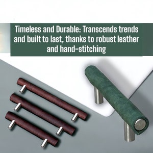 Handcrafted Italian Leather Drawer Pulls: Minimalist Cabinet Hardware ...